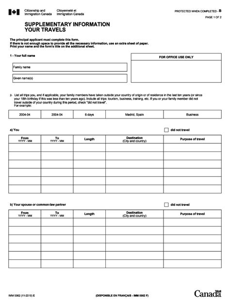 2019 2026 Form Canada Imm 5562 Fill Online Printable Fillable Blank