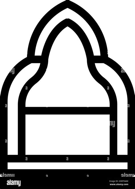 Simple Black And White Vector Icon Of A Classic Window Design Perfect