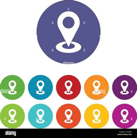 Map Pointer Set Icons Stock Vector Image And Art Alamy