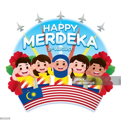 Malaysians Celebrate Merdeka Day In Colorful Costumes Stock