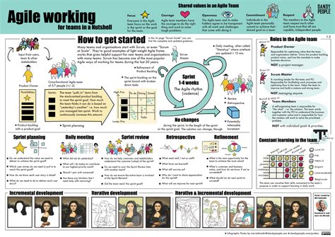 Agile Working For Teams In A Nutshell Infographic Poster Dandy People