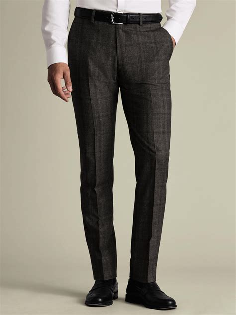 Charles Tyrwhitt Merino Wool Ultimate Performance Suit Trousers Brown