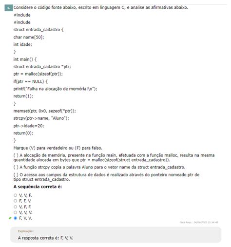 Exercicio Estrutura De Dados Em C Algoritimo E Estrutura De Dados C