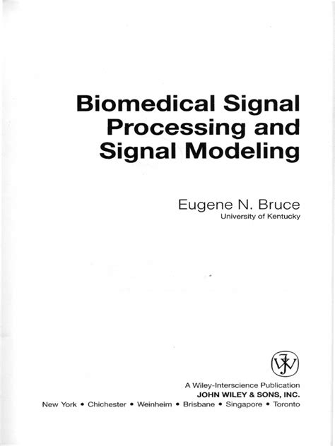 Biomedical Signal Processing And Modelling Pdf Fourier Transform