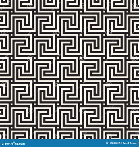 Vector Seamless Geometric Pattern Simple Abstract Lines Lattice Stock Illustration