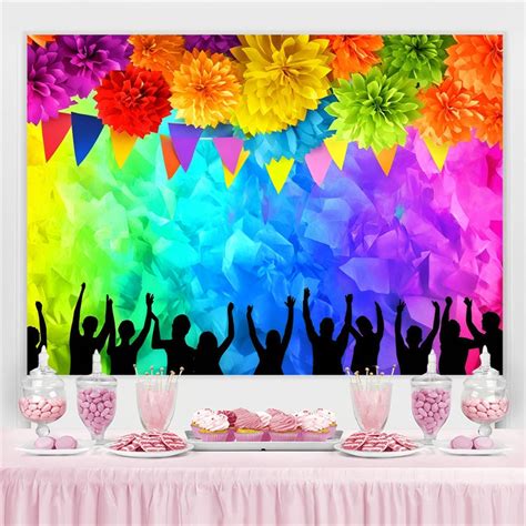 Pride Month Backdrop Flower Dance Party Backdrop Gq5 225
