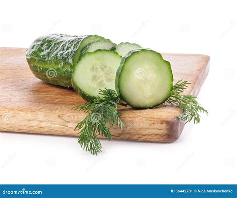 Cucumber Slices And Dill Stock Image Image Of Fresh 36442701