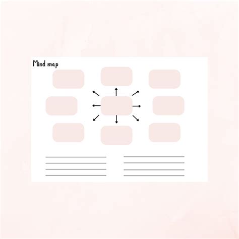 Mind Map Template PDF For Print Etsy