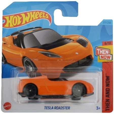 Masinuta Metalica Hot Wheels Tesla Roadster Decapotabil 1 64