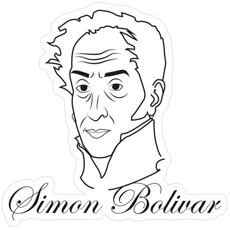 Simon Bolivar Dibujo Para Colorear En 2025 Simon Bolivar Para Dibujar