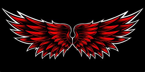 Red Bird Wing Design Vector Illustration 11049381 Vector Art At Vecteezy