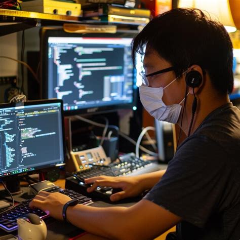 A Developer Testing Code On A Virtual Machine Setup Premium Ai