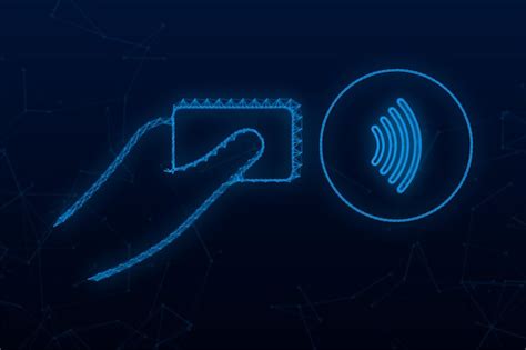 비접촉 무선 지불 표시 로고 Nfc 기술 벡터 재고 일러스트 레이 션 프리미엄 벡터