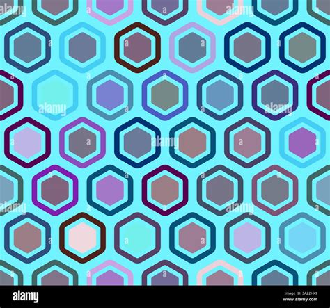 Mosaic Hexagon Shapes Background Bold Rounded Hexagon Cells With