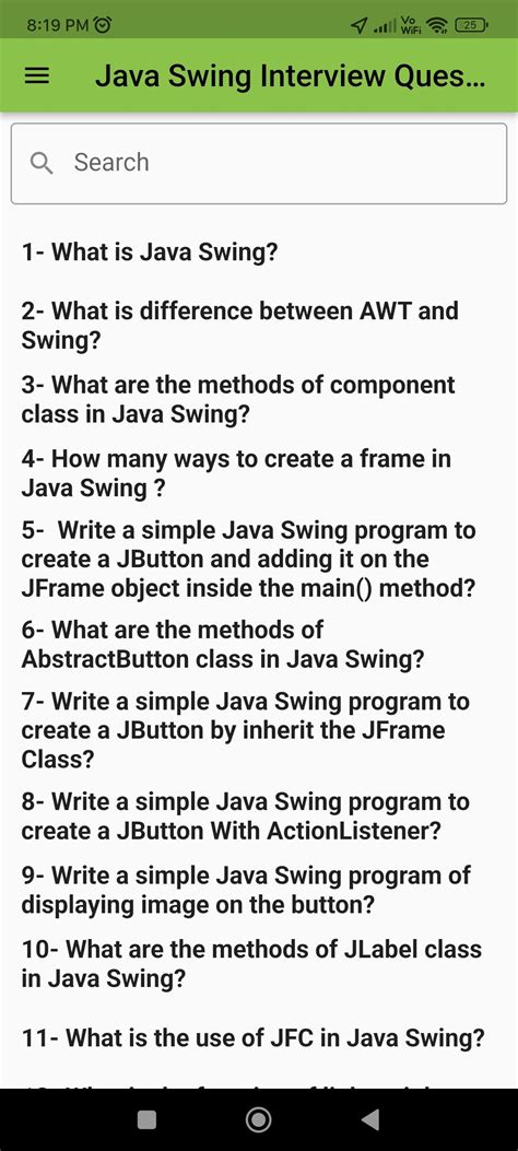 Java Swing Interview Question Apk For Android Download