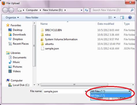 Show Only Specific File Types In Upload Window Stack Overflow