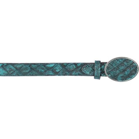 Cinto Vaquero De Pescado Pirarucu Original Turquesa