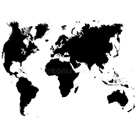 Mapa Del Mundo En Un Fondo Blanco Tierra Globo Ilustración Del Vector