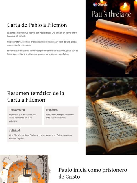 Carta De Pablo A Filemon Pdf Pablo El Apóstol Cristo Título