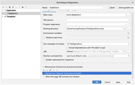 intellij idea — how to using native javac compiler for only one file