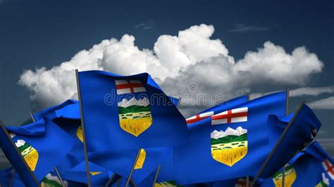 Waving Alberta State Flags Stock Footage Video Of 1080 193587324