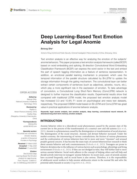 pdf deep learning based text emotion analysis for legal anomie
