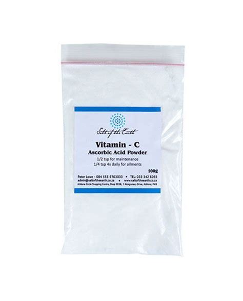 L Ascorbic Acid 100g Salt Of The Earth
