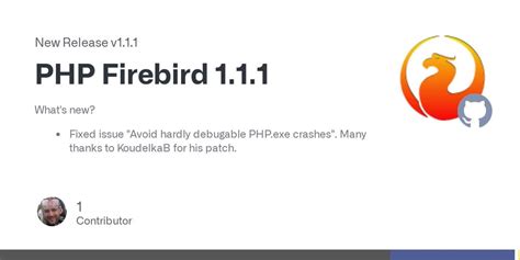 Php Firebird V111 Has Been Released Rphp