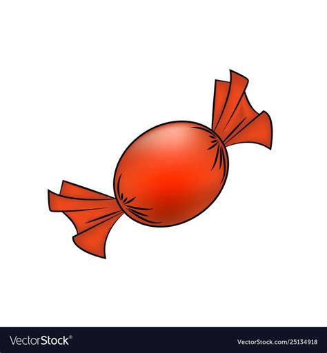 Christmas Wrapped Candy Orange Packaged Sweet Vector Image On Vectorstock