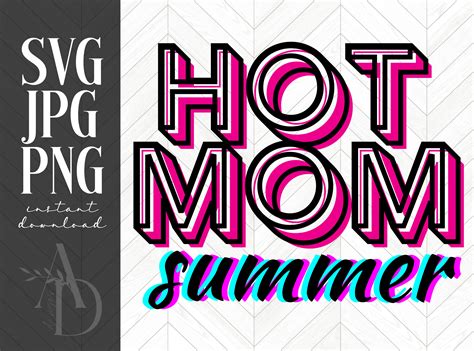 Hot Mom Summer Vibes Design Graphic By Addesign · Creative Fabrica