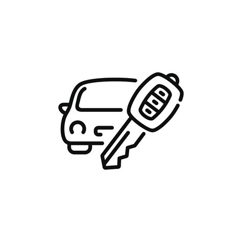 car key line icon isolated on white background 27259051 vector art at