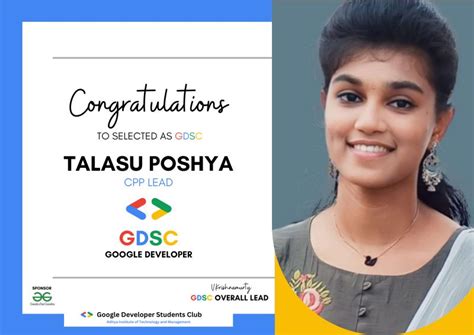 Talasu Poshya On Linkedin Cpplead Gdsc2023