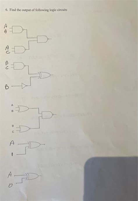 Solved Find The Output Of Following Logic Circuits Chegg