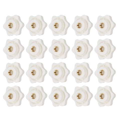 Uxcell Clamping Nuts Knob Plastic Screw On Brass Star Knobs Knurled