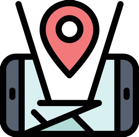 Map Mobile Location Technology Flat Color Icon Vector Icon Banner Template 13246015 Vector Art