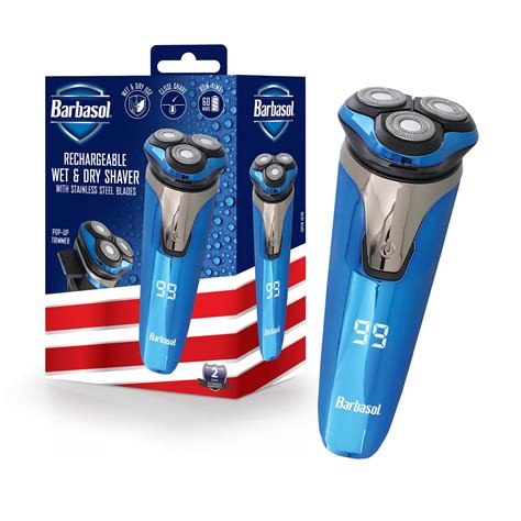 Barbasol Powerful Electric Razor Rechargeable Wet And Dry Rotary