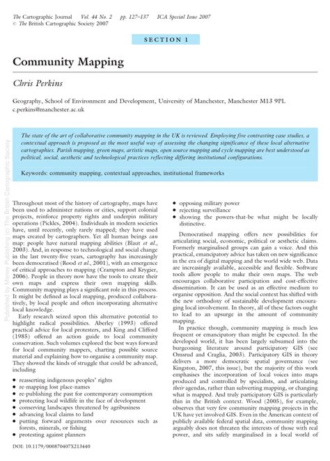 Pdf Community Mapping