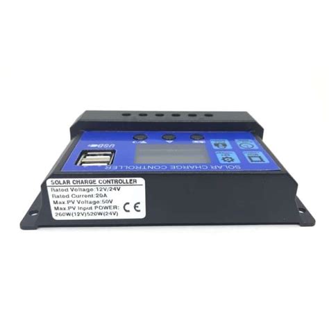 Promo Solar Charge Controller 20a 12v 24vpanel Surya Charger Lcd 20a