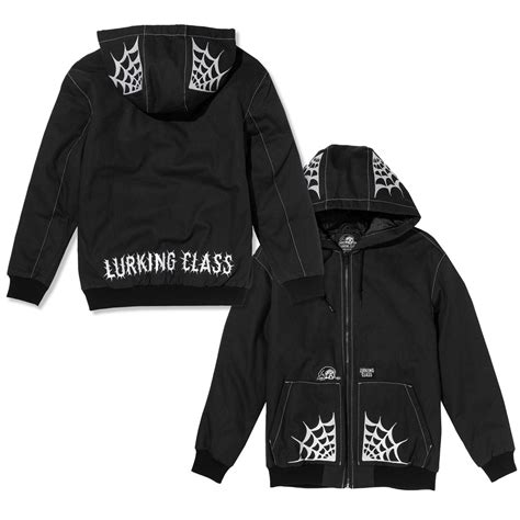 Webs Womens Hooded Jacket Black Lurking Class