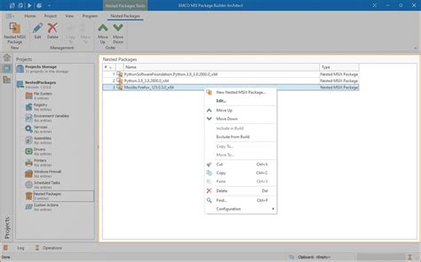 Nested Packages View Msi Package Builder
