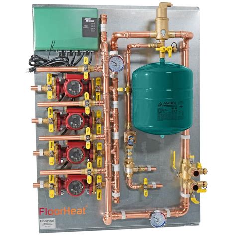 Floorheat Hydronic Radiant Heat Control Panel 4 Zone Pre Assembled System Underfloor And Home