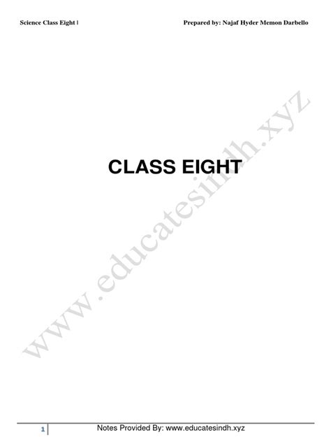 Science Class Eight Pdf Central Nervous System Mitosis