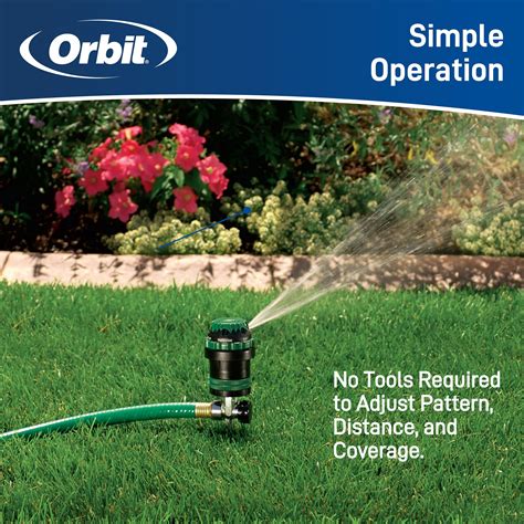 Orbit 58573n H2o 6 Gear Drive Sprinkler Spike B 58573 Green Bigamart