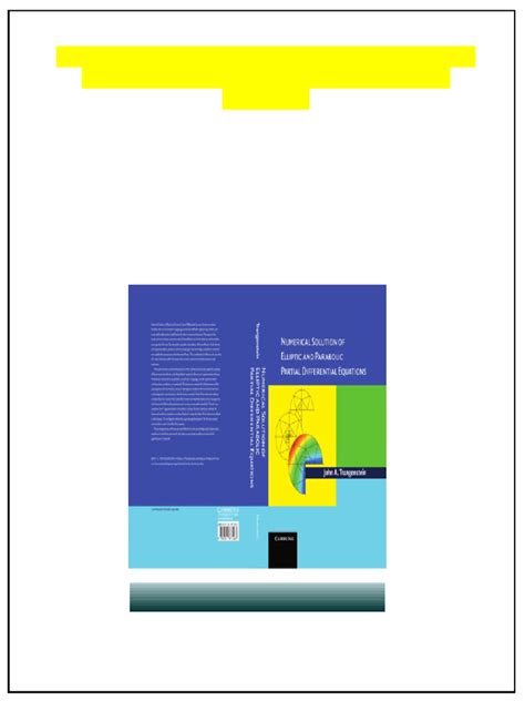 Numerical Solution Of Elliptic And Parabolic Partial Differential