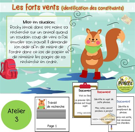 Ensemble De 3 Ateliers Structure De Phrase