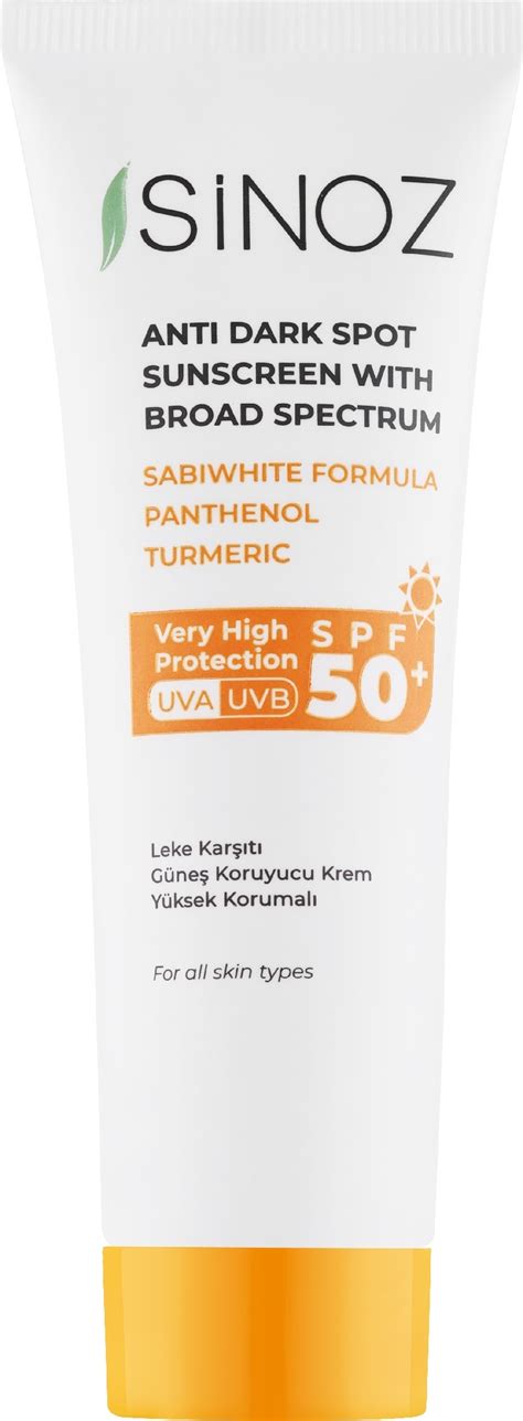 ‫sinoz Anti Dark Spot Sunscreen Spf 50 كريم واقي من الشمس للوجه ضد البقع الداكنة مع Spf 50