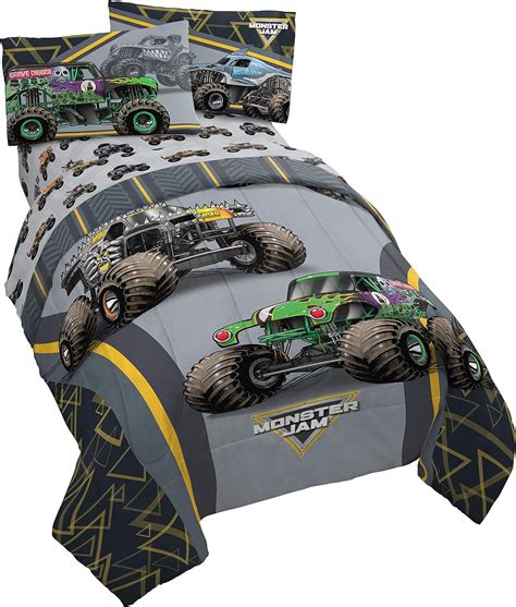 Monster Jam Mj Life 4 Piece Twin Bed Set Includes Reversible