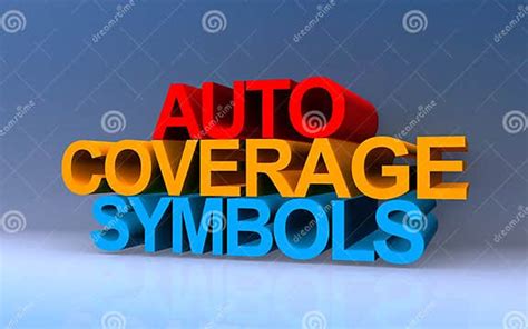 Auto Coverage Symbols On Blue Stock Illustration Illustration Of