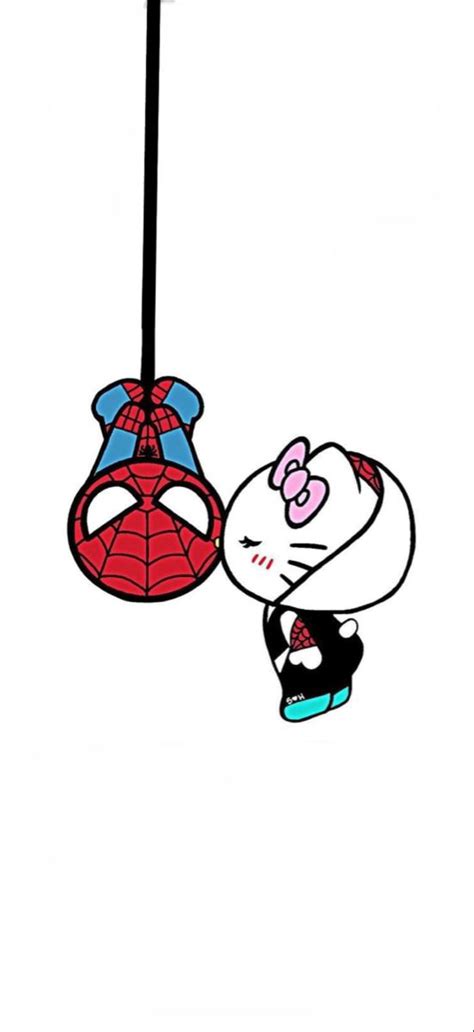 Spider Man And Hello Kitty Wallpaper