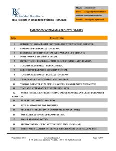 Embedded Microcontroller Applications